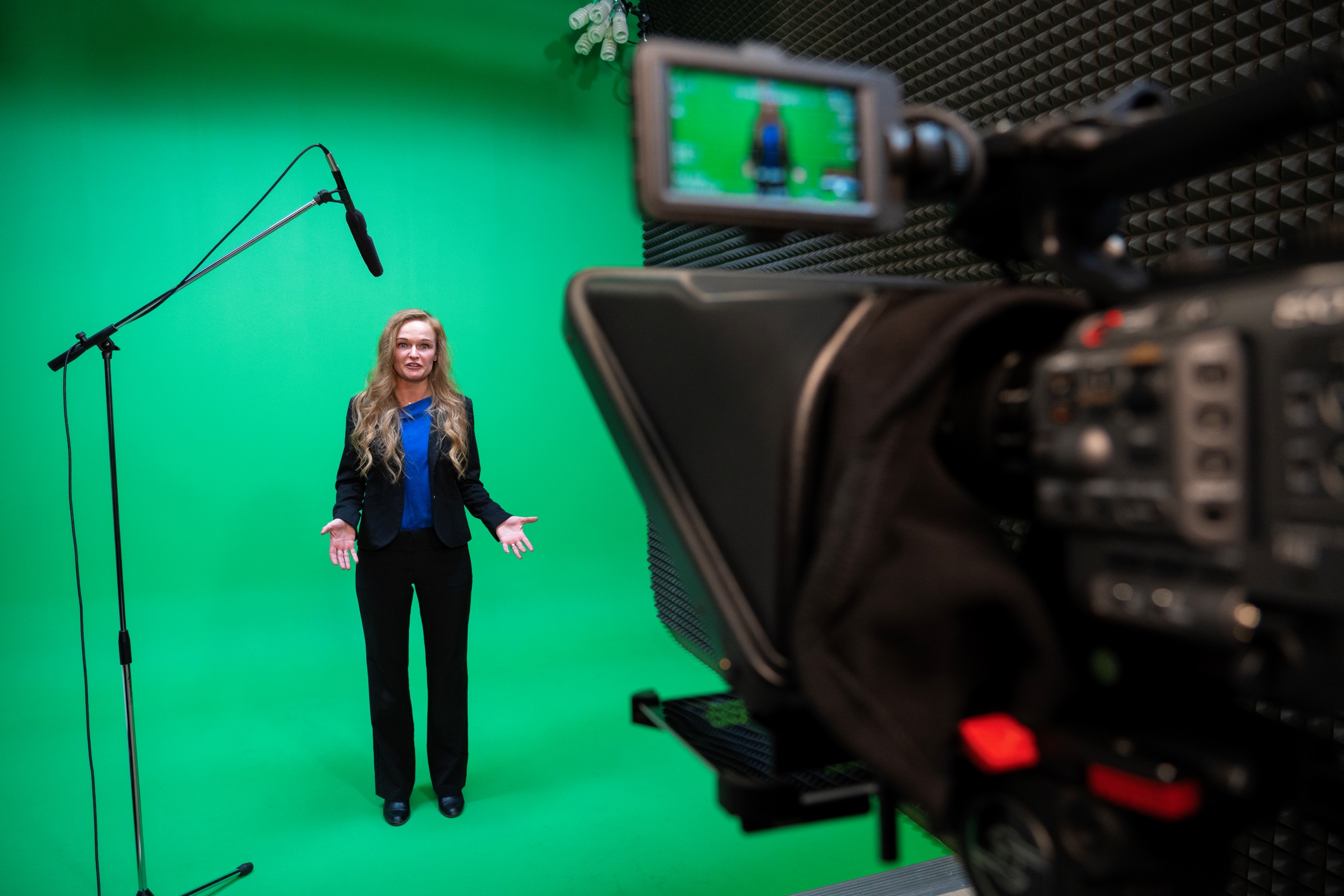 UDWI goes greenscreen for capital credits video - Hoosier Energy